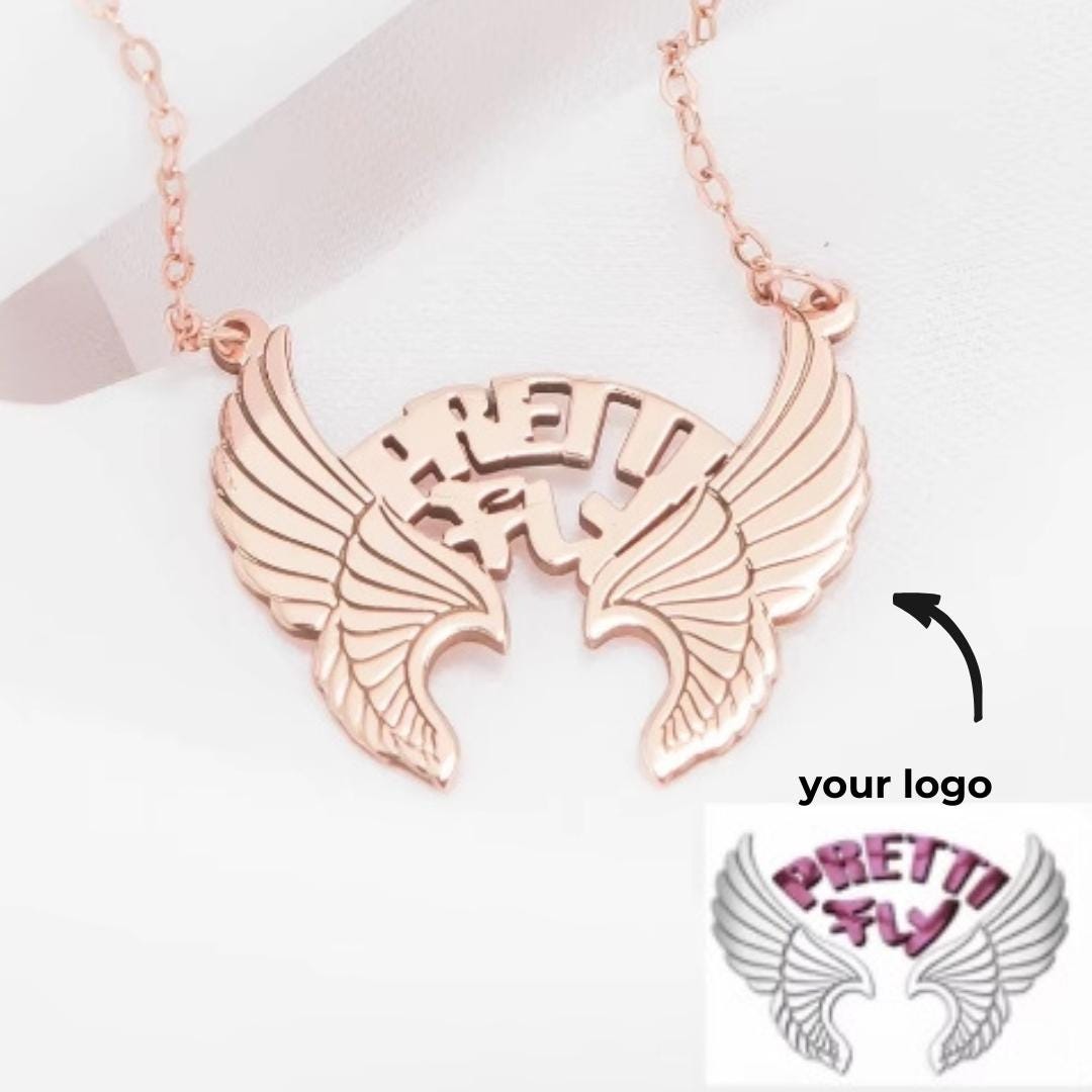 Custom Logo Necklace: Corporate Holiday Gifts, Bulk Jewelry - Etsy