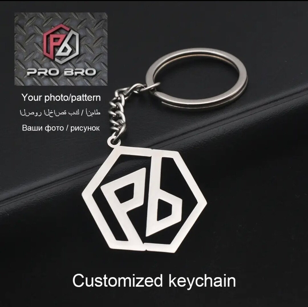 Custom Logo Keychain Charm, Personalized Business Logo Keychain ...