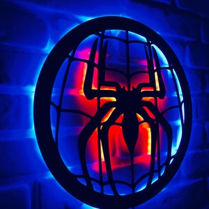 Spider-man LED Neon Sign, Superhero Wall Art, Marvel Comic Decor ...