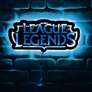 League of Legends Iconic LED Neon Sign, Esports Gaming Wall Decor, Lol ...
