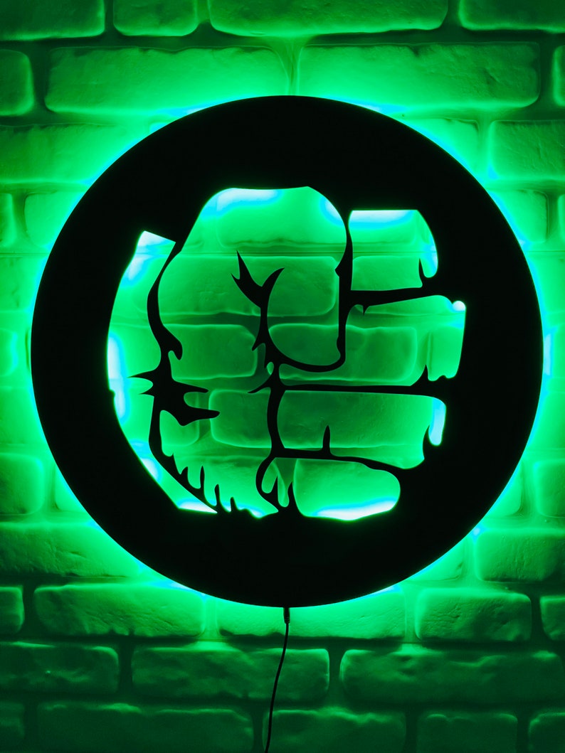 Hulk Led Sign Movie Hero Neon Sign Marvel Superhero Kids - Etsy