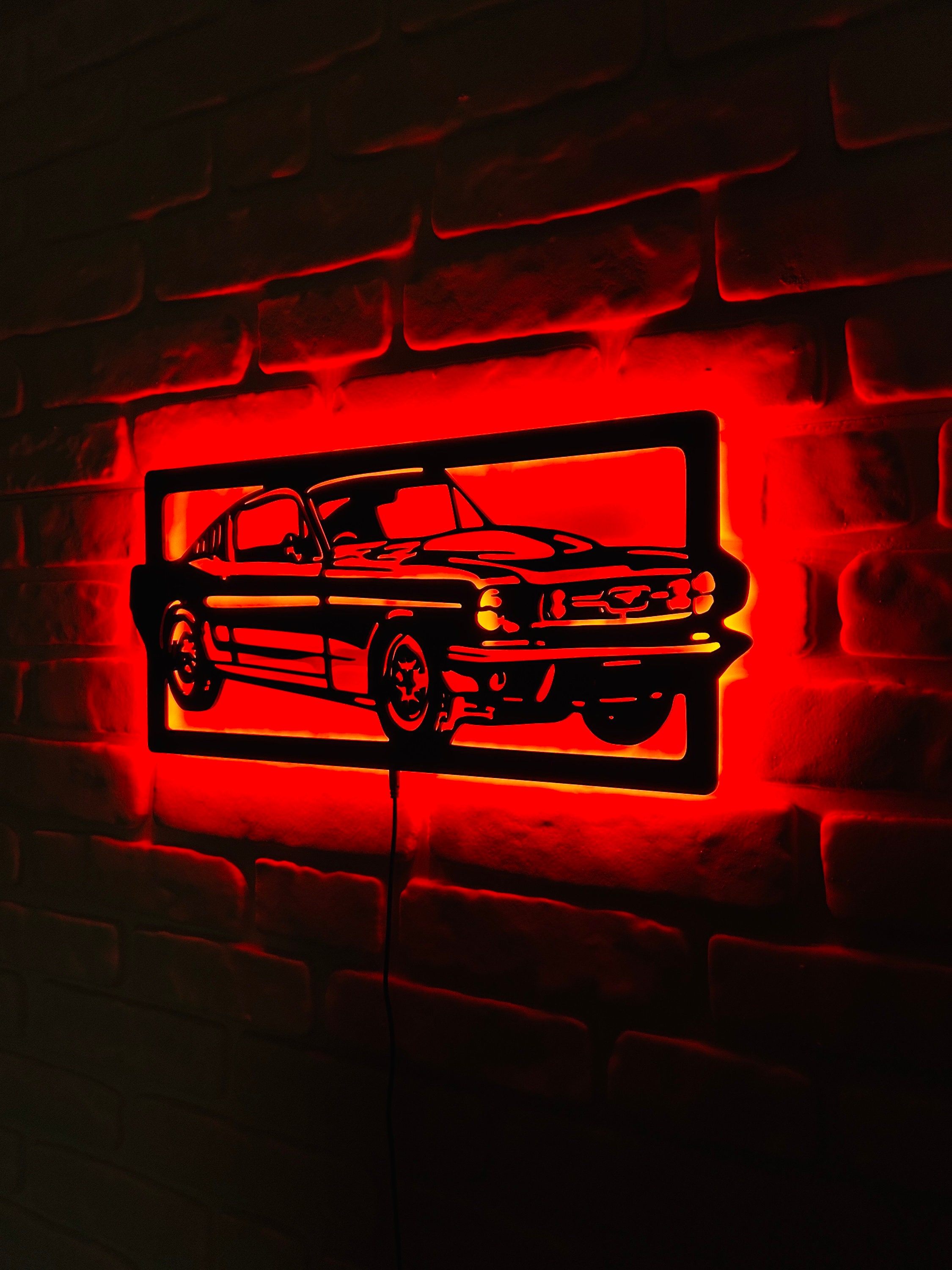 Classic Mustang LED Neon Sign, Vintage Car Enthusiast Light Decor ...