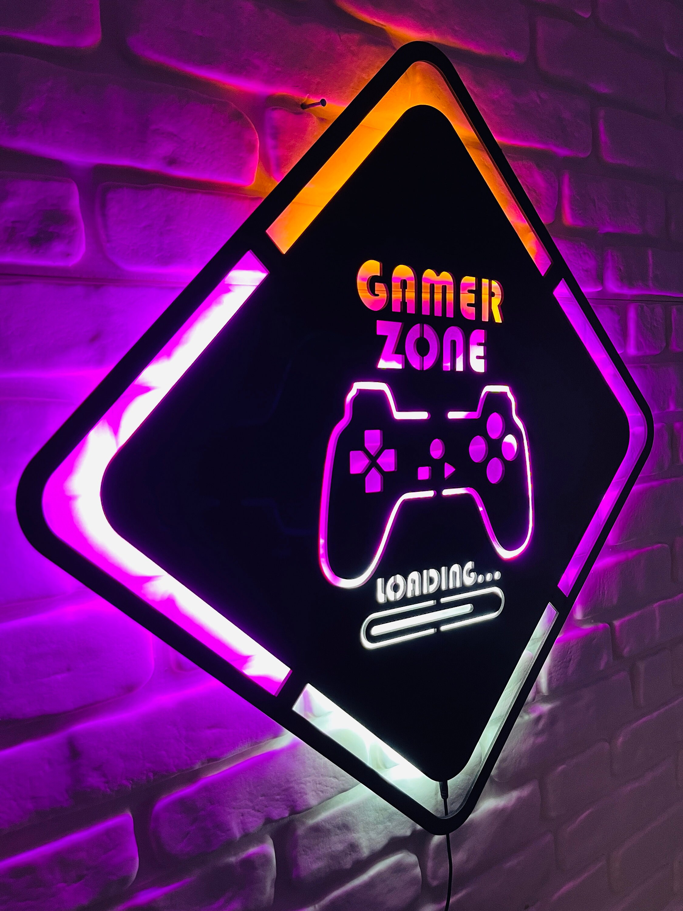 Gamer Zone Led Sign Gamer Room Led Sign RGB Led Lights Wall - Etsy Canada