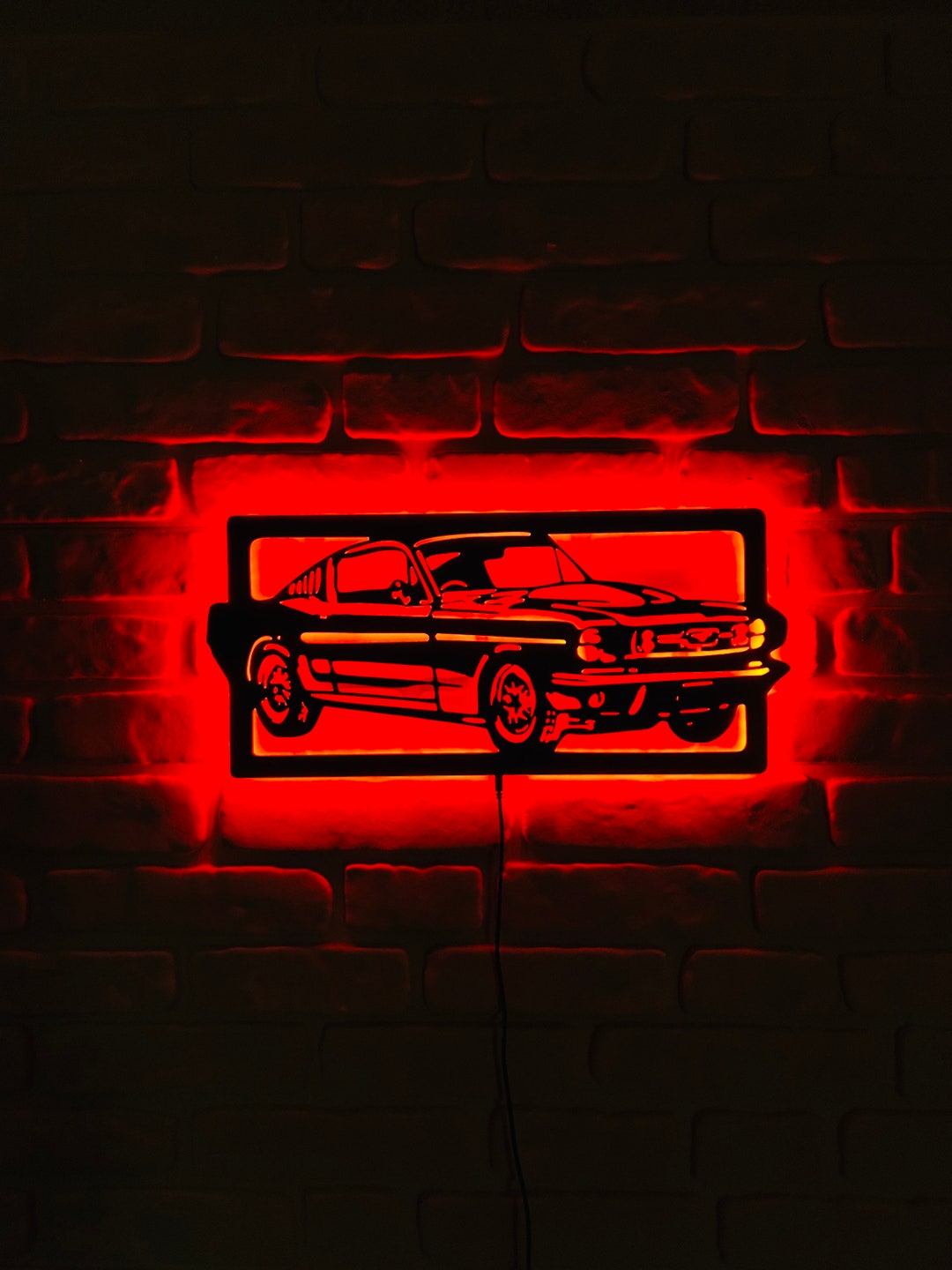 Classic Mustang LED Neon Sign, Vintage Car Enthusiast Light Decor ...