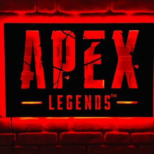 APEX Logo Led Sign, Gamer Wall Decor Gamer Room, Gift for Kids ...