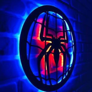 Spider-man LED Neon Sign, Superhero Wall Art, Marvel Comic Decor ...