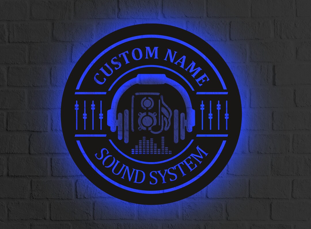 Custom DJ Headphone LED Neon Sign, Personalized Music Studio Decor ...