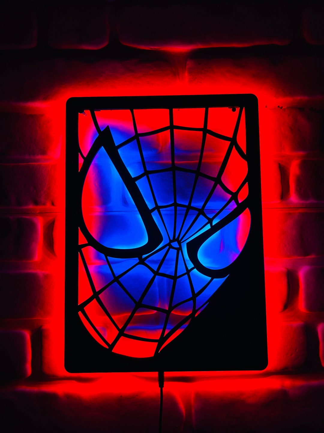 Spider-man LED Neon Sign, Superhero Wall Light, Marvel Comic Book ...