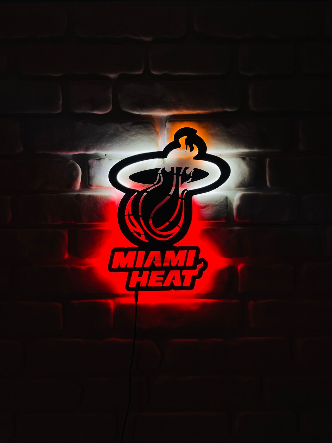 Miami Heat Led Sign NBA Led Sign Basketball Led Signkids - Etsy
