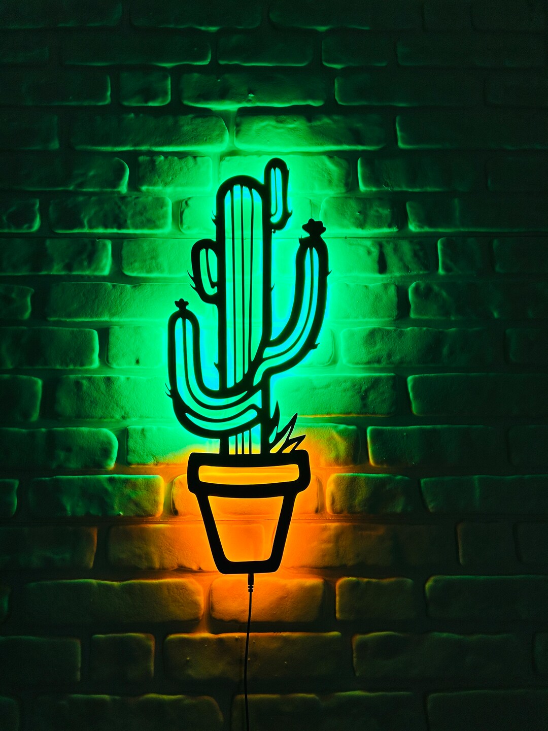Cactus Art Led Sign Wall Hangins Neon Sign Personalized Gift for Flover ...