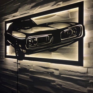 Classic Muscle Car LED Wall Light, Vintage Automobile Art, Man Cave ...