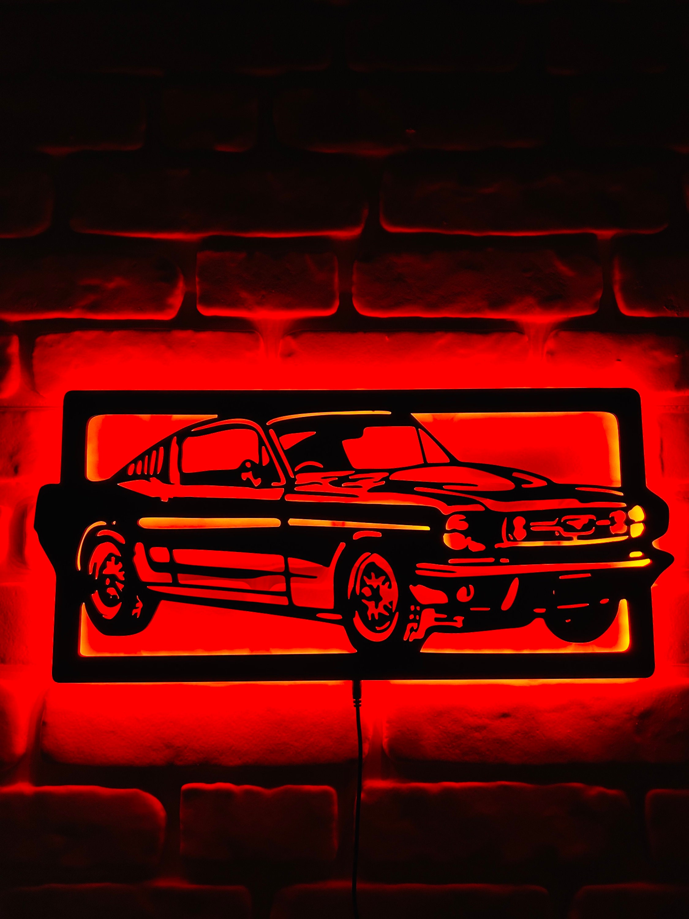 Classic Mustang LED Neon Sign, Vintage Car Enthusiast Light Decor ...