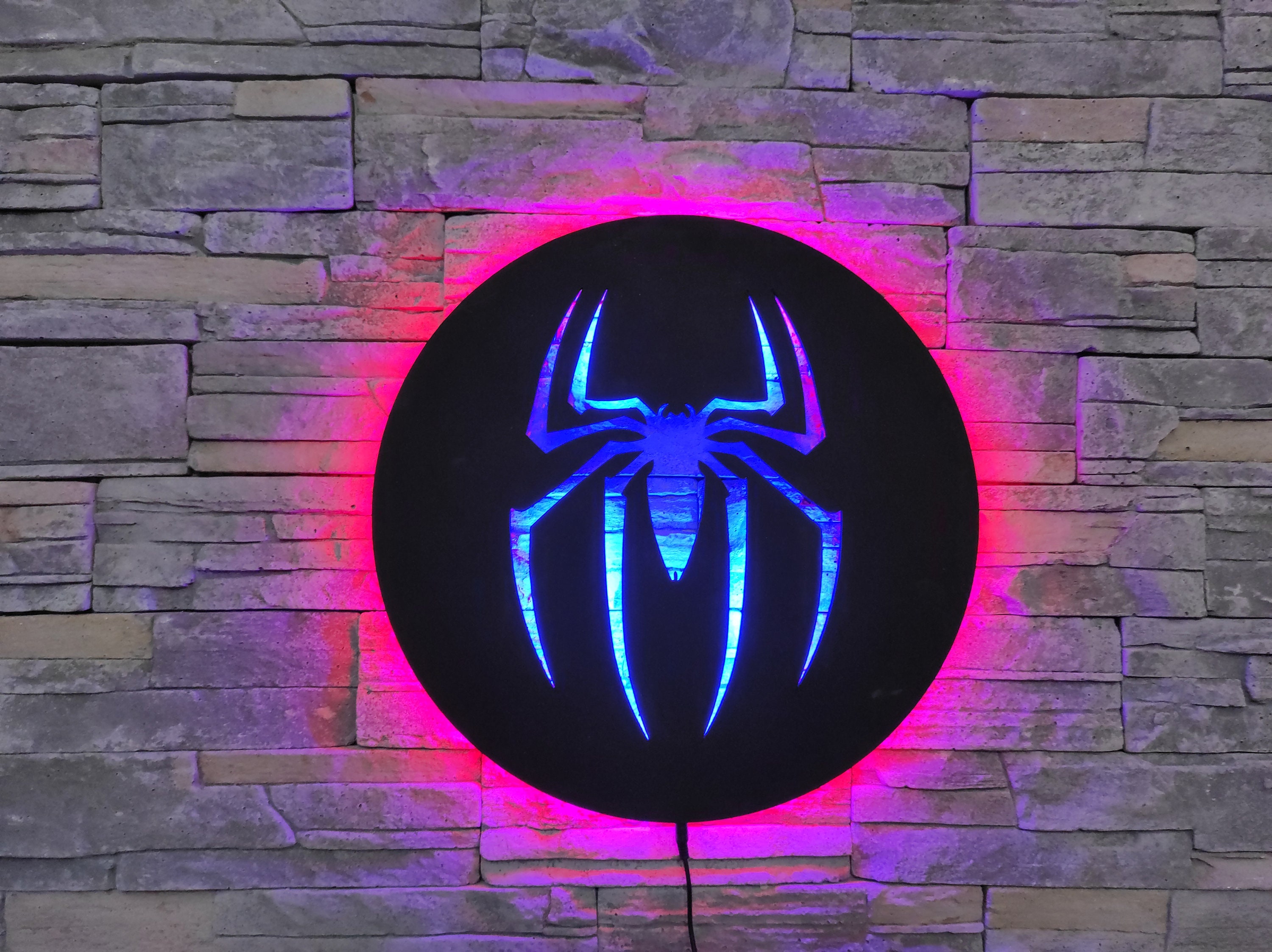 Spider-man Icon LED Neon Sign, Superhero Wall Light, Marvel Comics ...