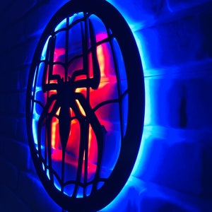 Spider-man LED Neon Sign, Superhero Wall Art, Marvel Comic Decor ...
