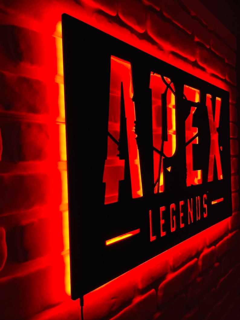 APEX Logo Led Sign Gamer Wall Decor Gamer Room Gift for - Etsy