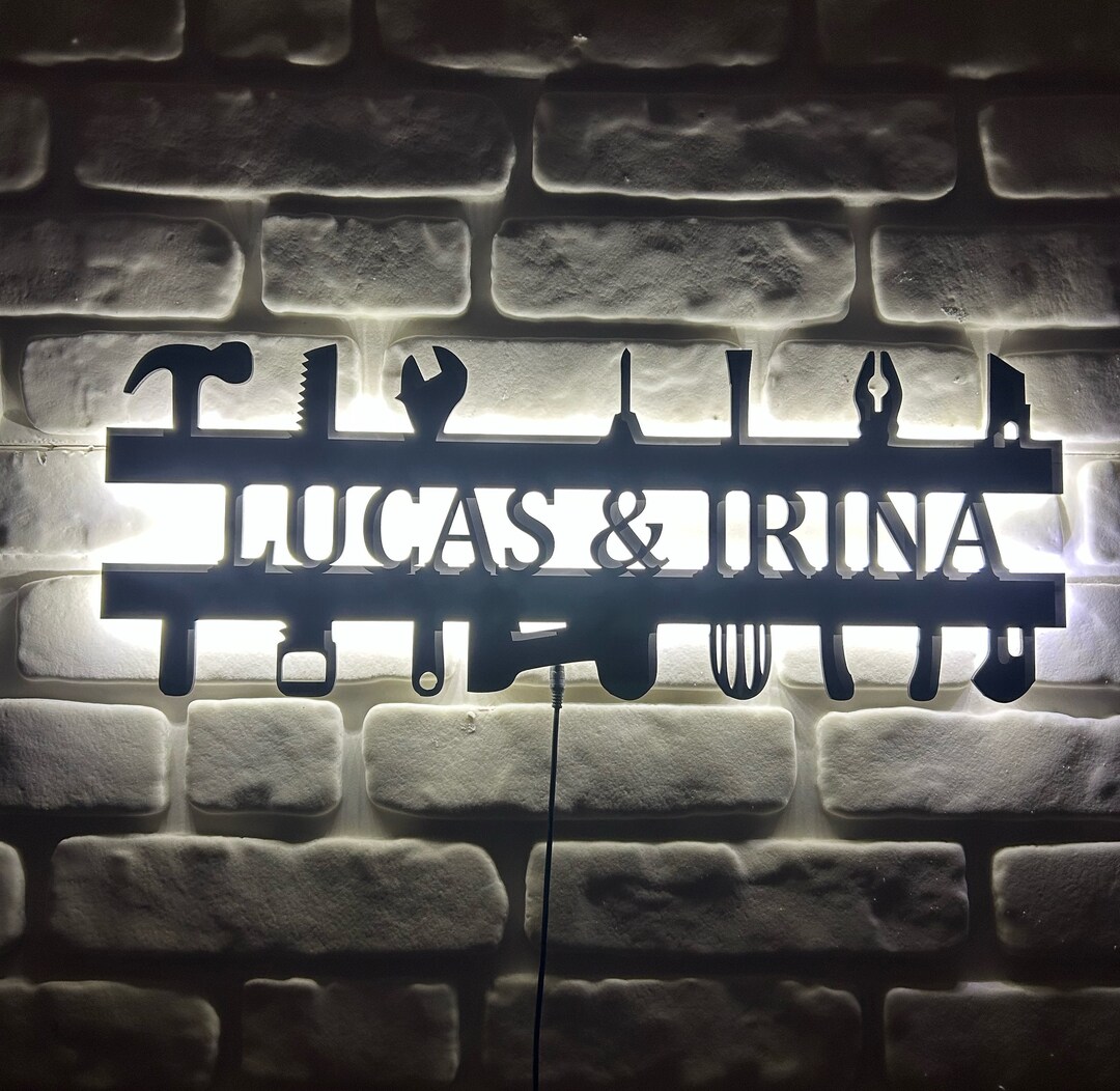 Personalized Handyman Name Wood Sign Customizable DIY Wall Decor Sign ...