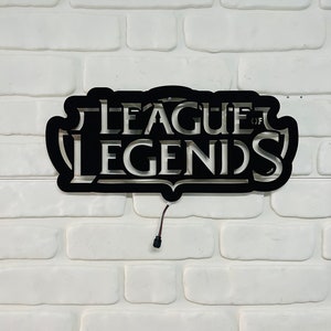 League of Legends Iconic LED Neon Sign, Esports Gaming Wall Decor, Lol ...