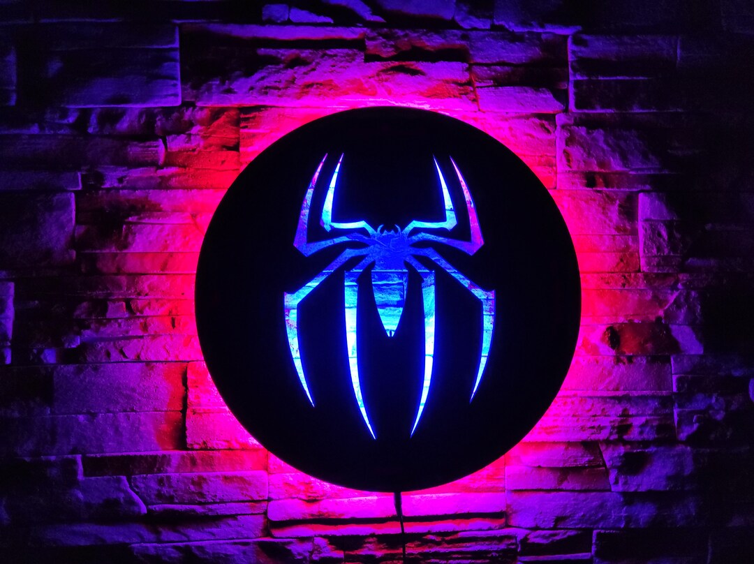 Spider-man Icon LED Neon Sign, Superhero Wall Light, Marvel Comics ...