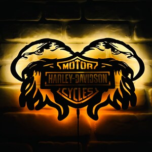 Harley Davidson Led Sign Motorcycle Neon Sign Motor Lover - Etsy