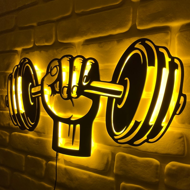 Neon Workout Sign - Etsy