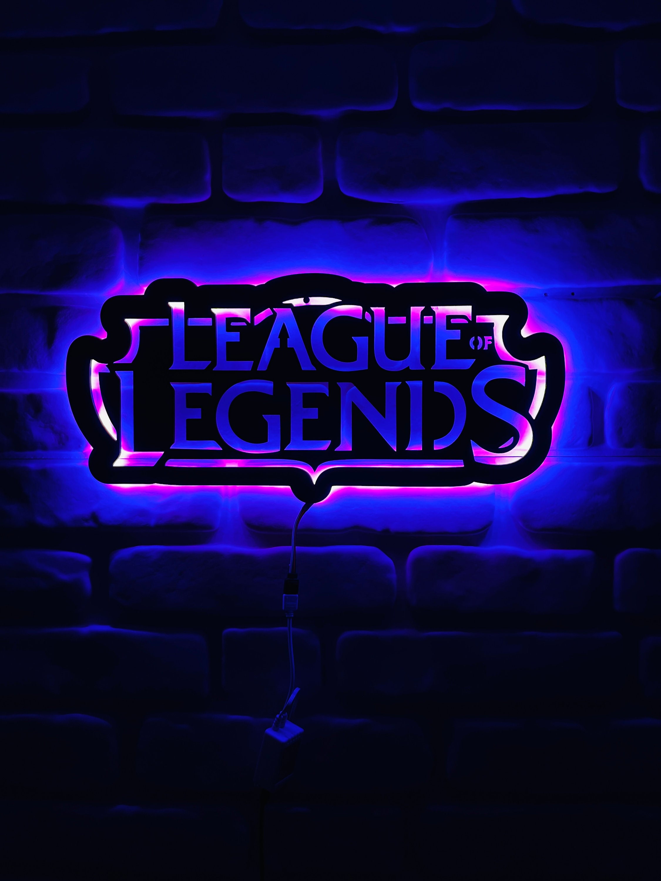 League of Legends Iconic LED Neon Sign, Esports Gaming Wall Decor, Lol ...