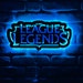 League of Legends Iconic LED Neon Sign, Esports Gaming Wall Decor, Lol ...