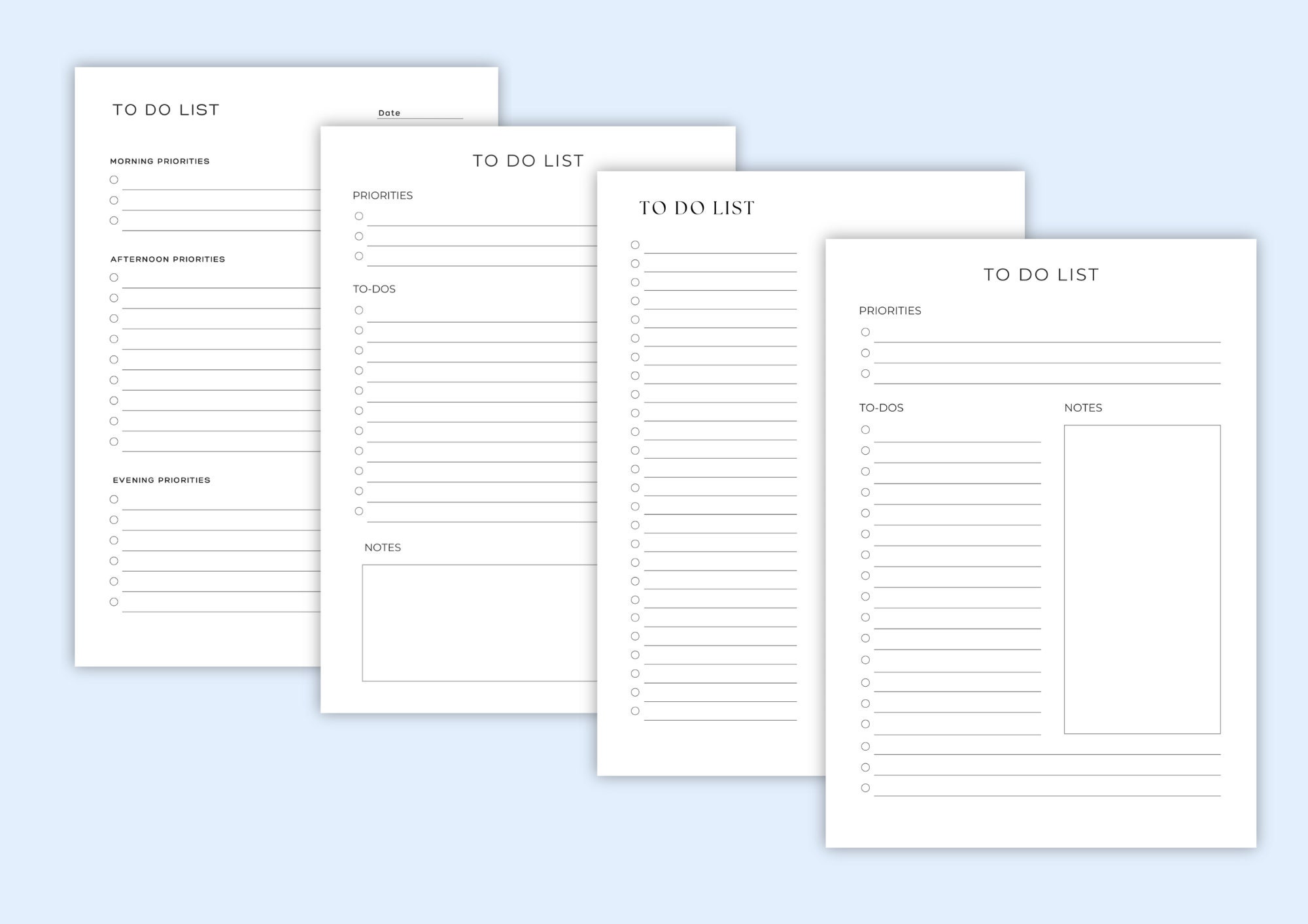 Minimal to Do List Printable Digital Template for Goodnotes & iPad - Etsy