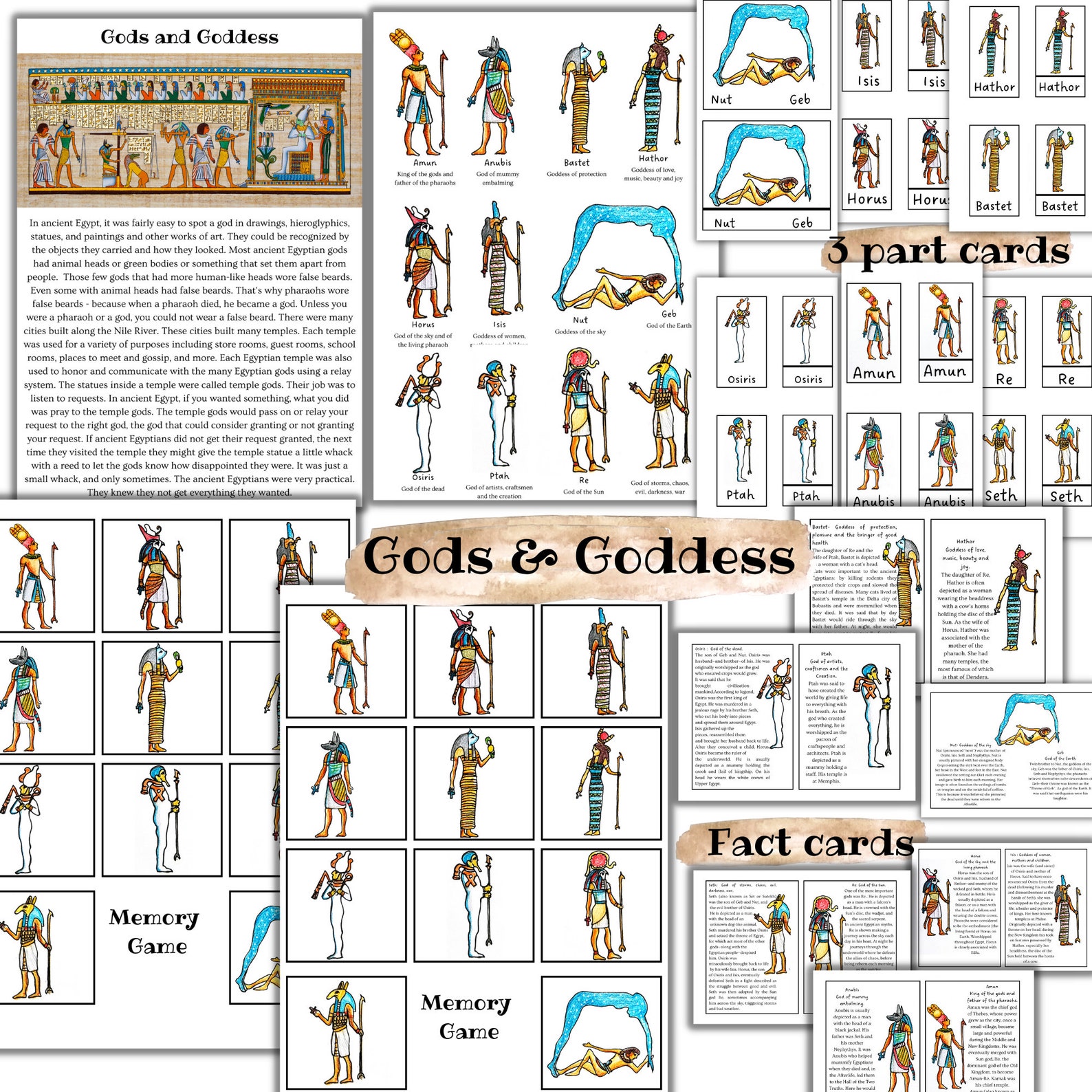 Ancient Egypt Unit Study, Ancient Egypt Activities, Montessori History ...