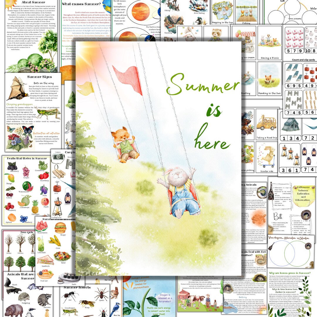 Summer Unit Study, Summer Printable Activities, Dandelion Unit Study ...