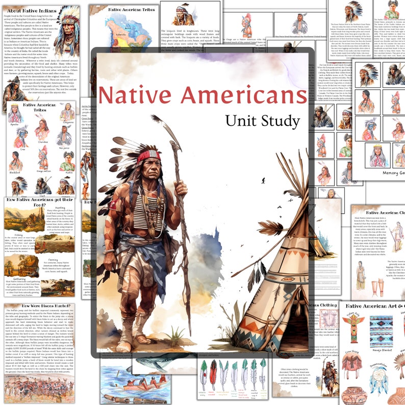Native Americans Unit Study, Thanksgiving Unit, Bison Unit Study ...