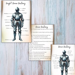 KNIGHT ARMOR ANATOMY, Armor Puzzle, Knight Printable , Knight Worksheet ...