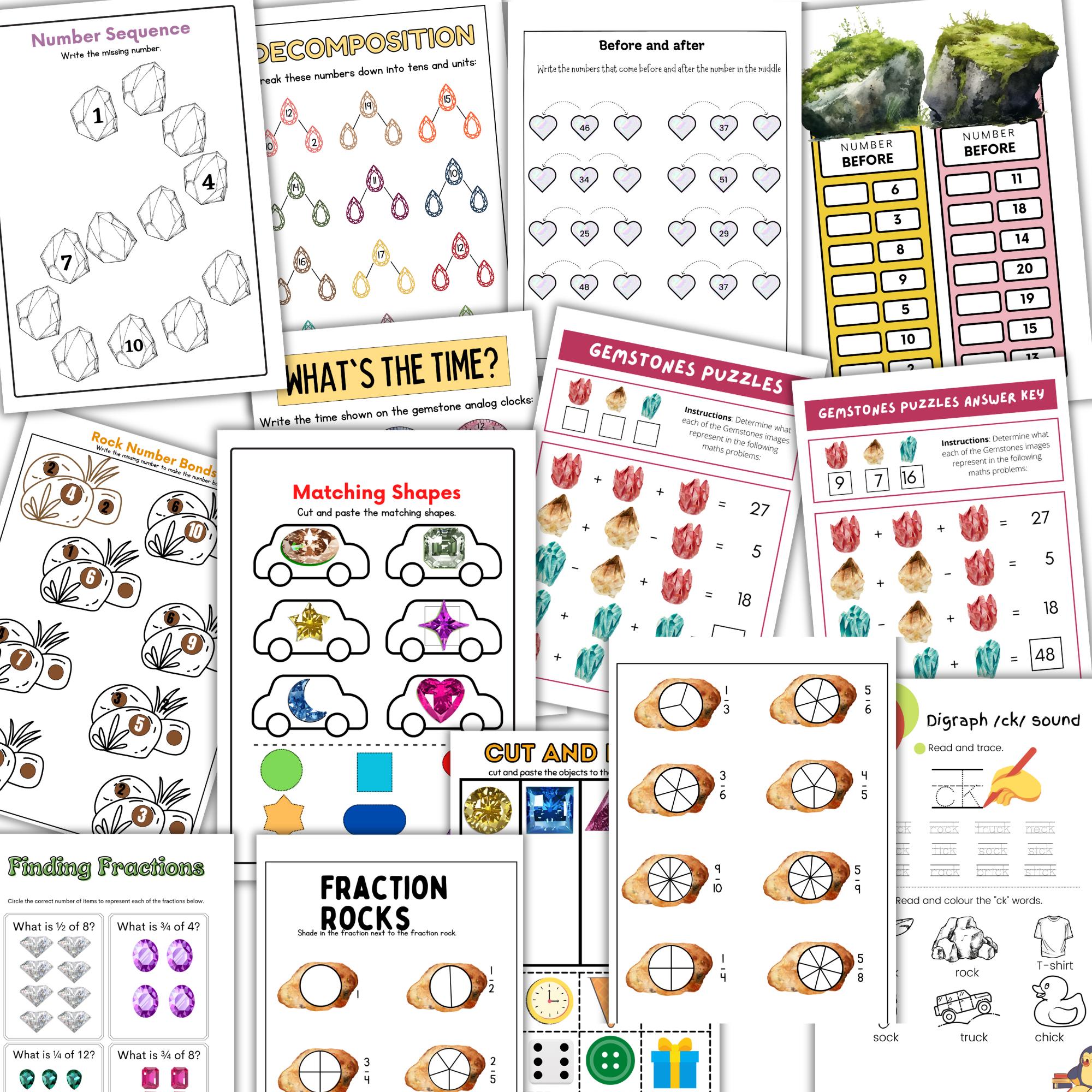 Rocks Mineral Gemstones Units Study, Rocks Printables, Geology Unit ...