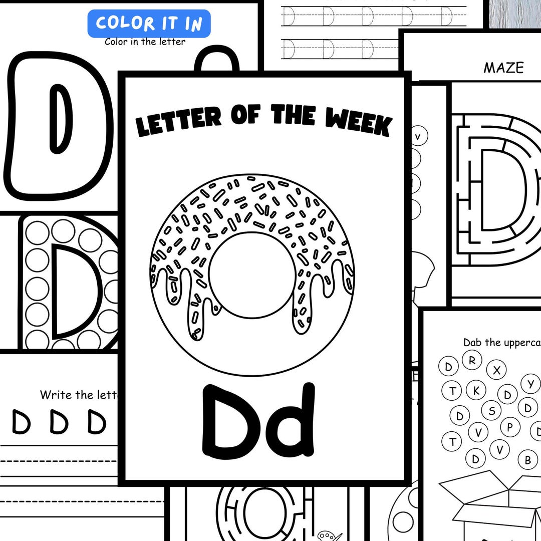 Letter of the Week Worksheets, Phonics Worksheets, Alphabet Binder ...