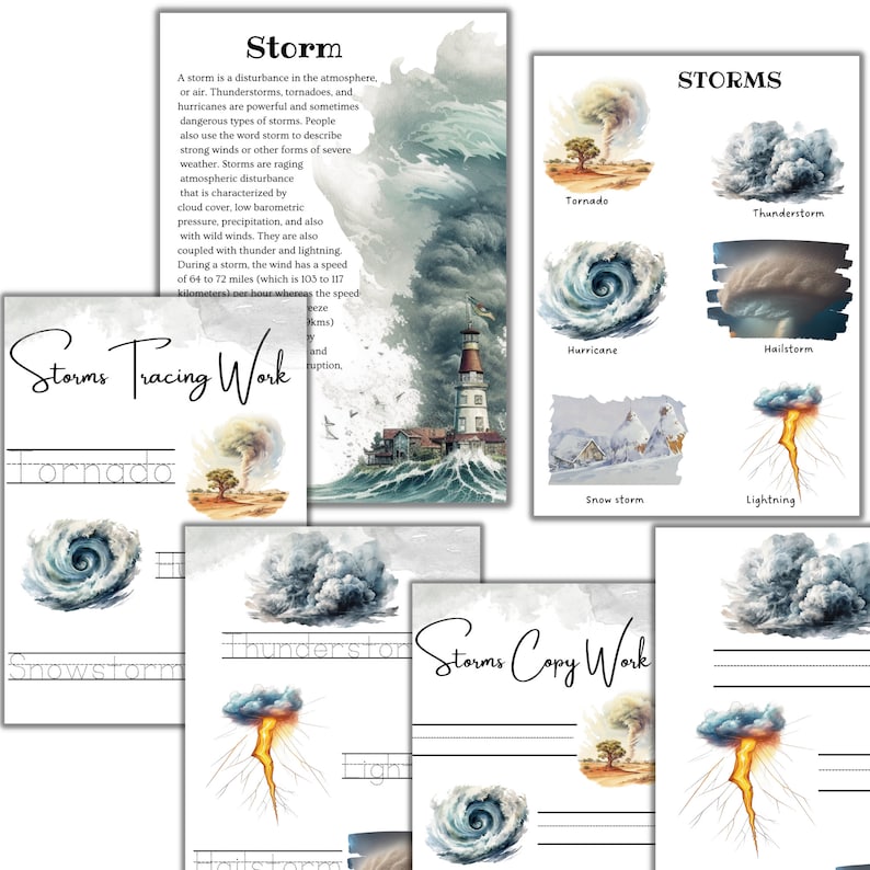 Storm Unit Study, Storm Activities, Tornado Unit, Thunderstorm ...
