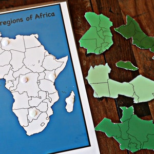 Africa Unit Study Printable, Africa Puzzle, Africa 3 Part Cards ...