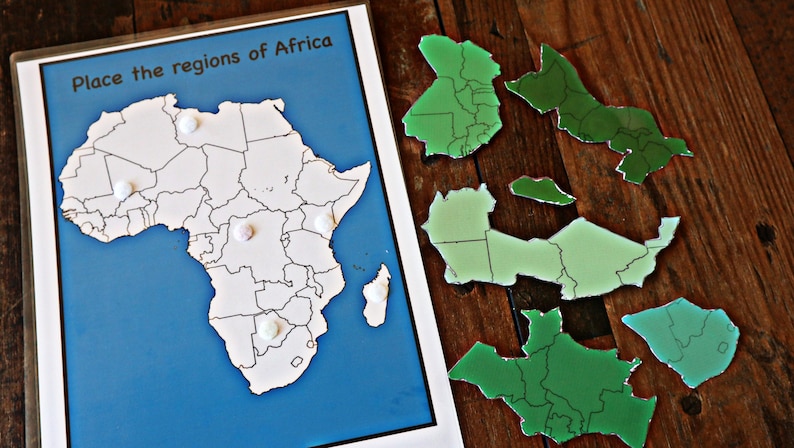 Africa Unit Study Printable, Africa Puzzle, Africa 3 Part Cards ...