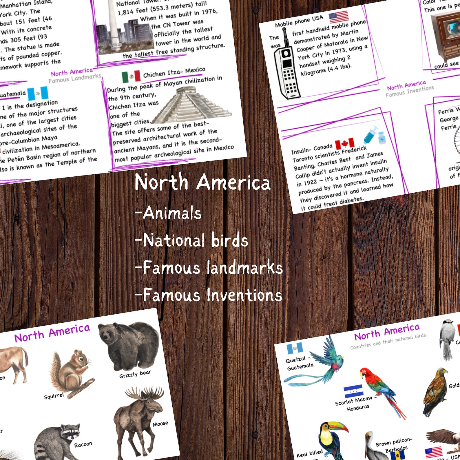 Continents Unit Printable Continents Landmarks Continents - Etsy