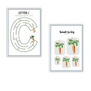 Carrot Unit Study, Vegetable Printable Activity, Nature Home School ...