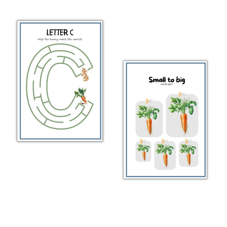 Carrot Unit Study, Vegetable Printable Activity, Nature Home School ...