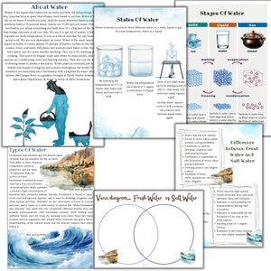 Water Unit Study, Water Bodies Printables, Water Bodies Montessori ...
