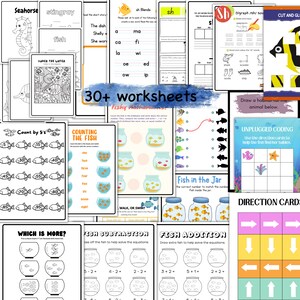 Fish Unit Study, Fish Printable Puzzle, Fish Activities, Shark Unit ...