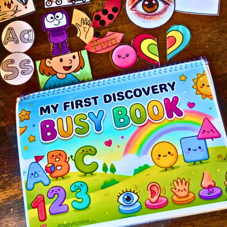 Toddler Busy Book Printable Montessori Learning Binder, My First ...