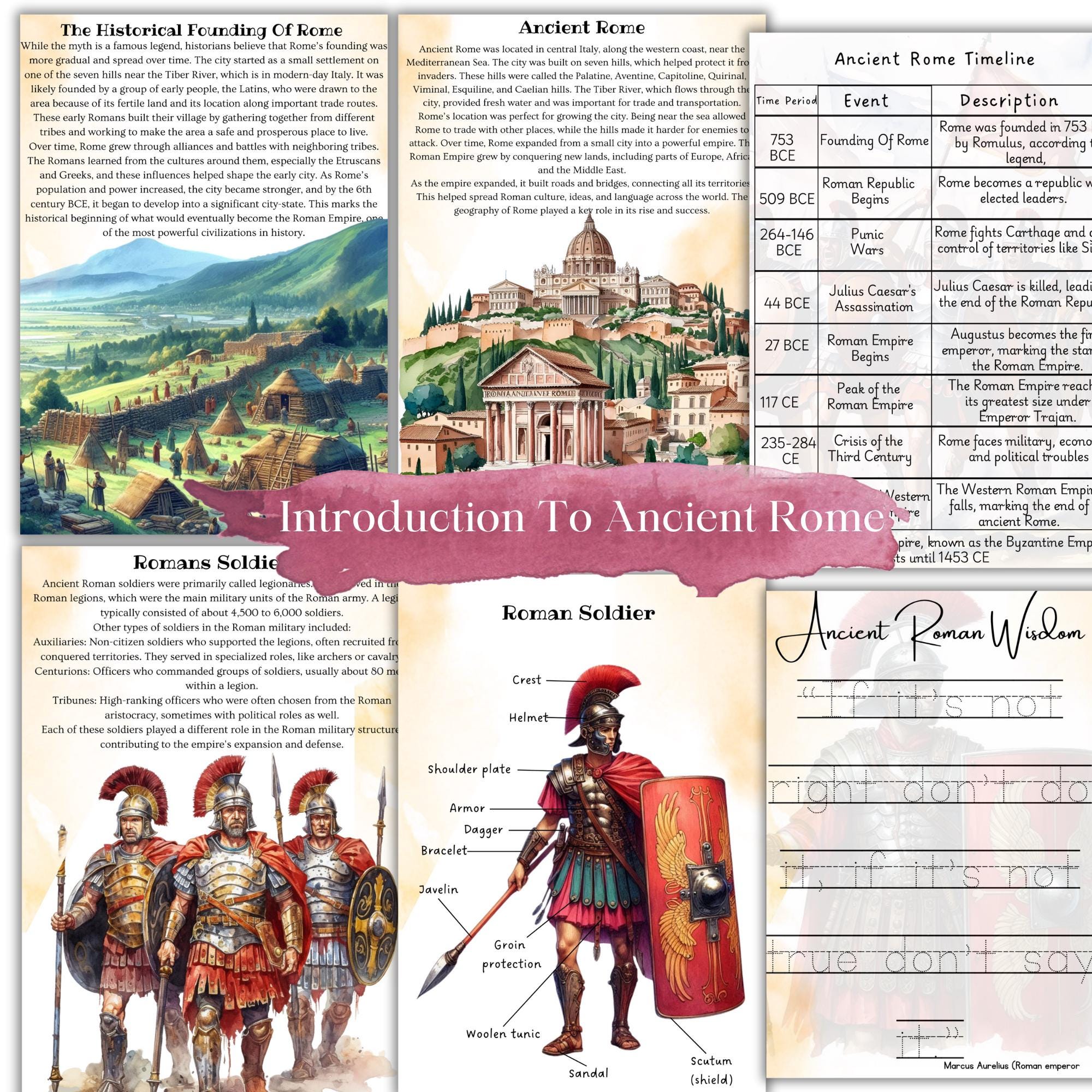 Ancient Rome Unit Study, Roman Kingdom, Roman Empire, Roman Mythology ...