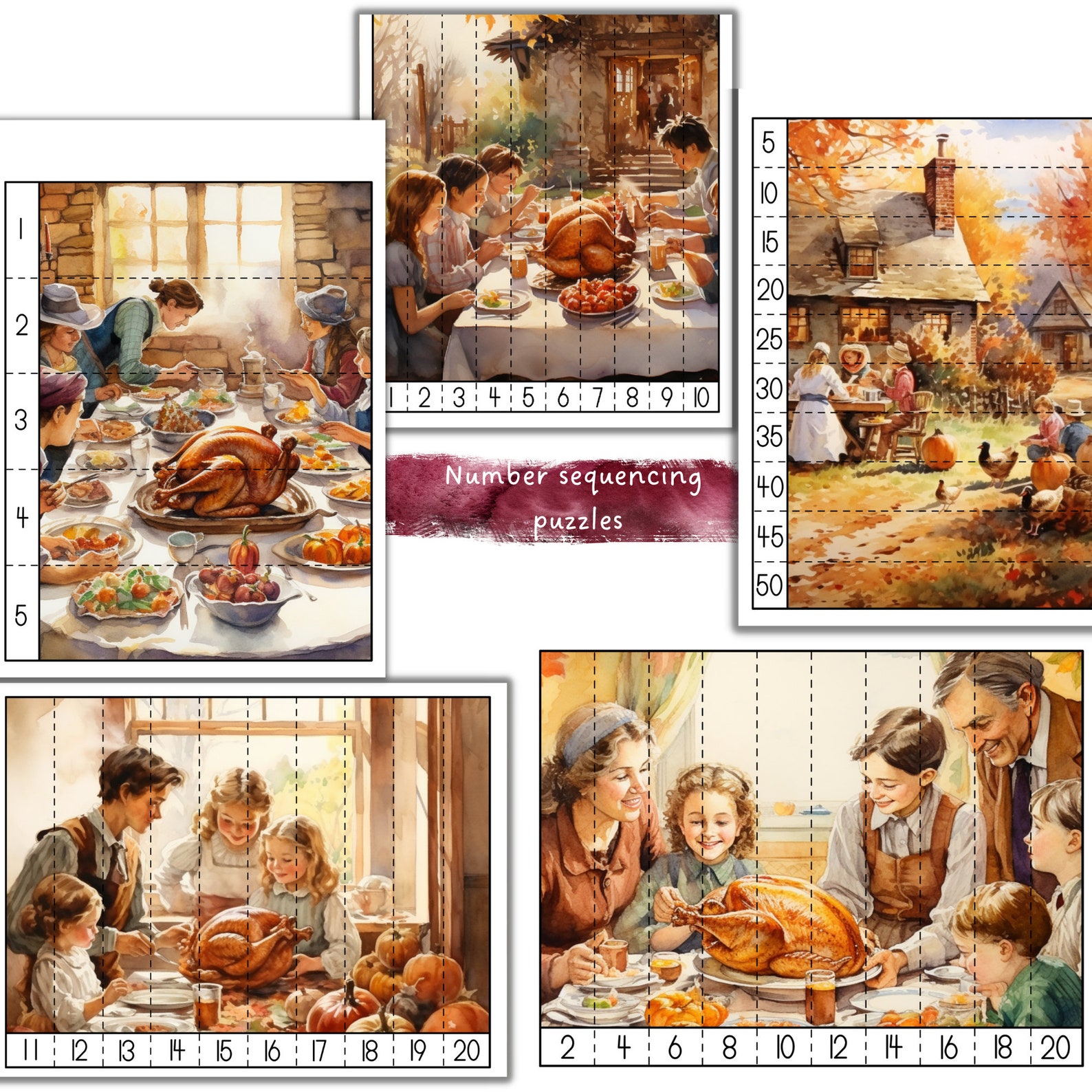 Thanksgiving Unit Study, Turkey Unit Study, Pilgrims Activity, Autumn ...