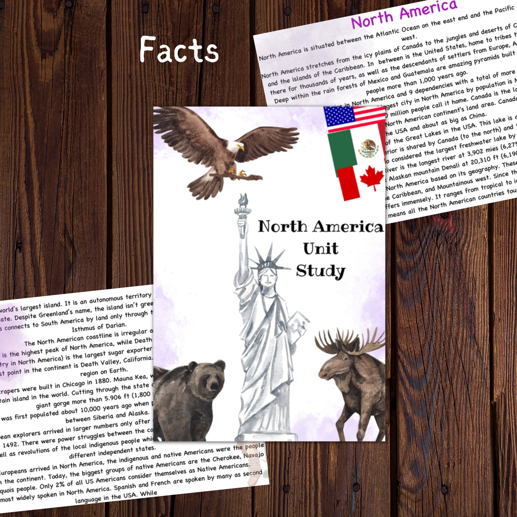 North America Unit Printable, North America Landmarks, North America ...