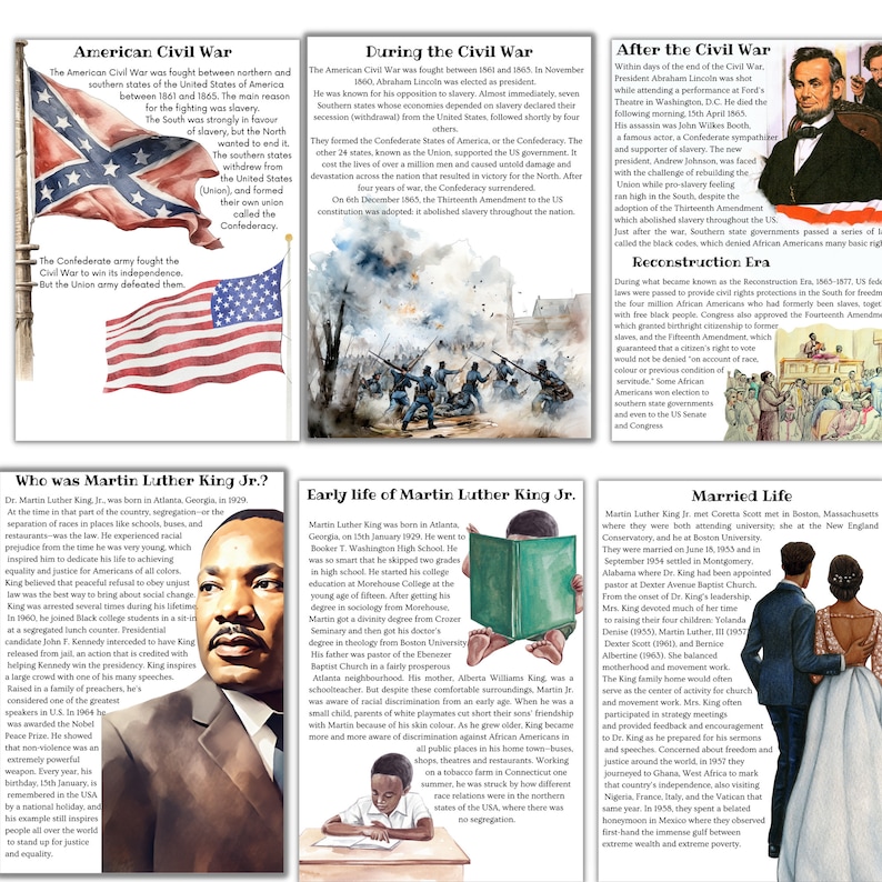 Martin Luther King Jr. Unit Study, Black History Month Unit Study ...