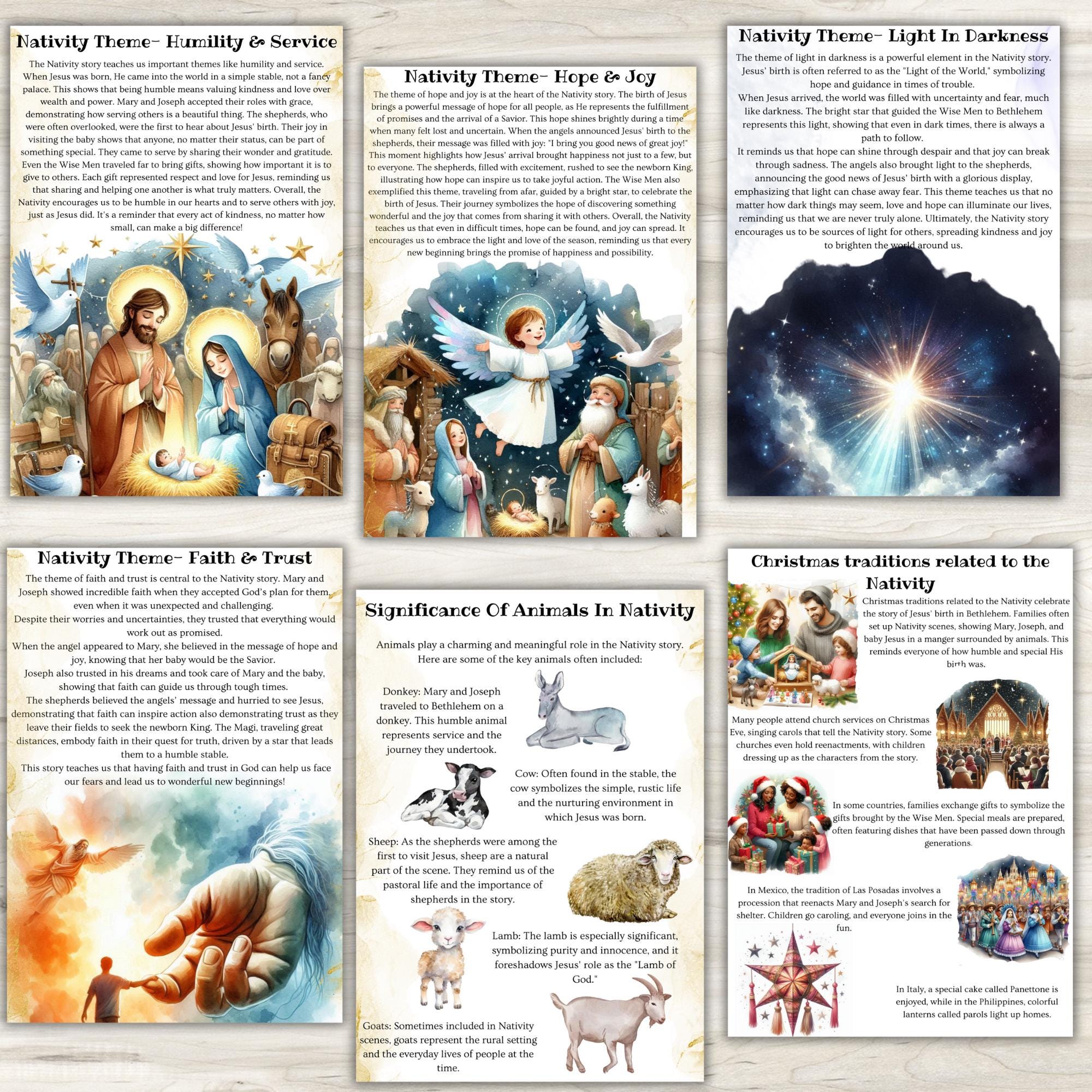 Nativity Unit Study, Jesus Birth Story, Nativity Printables, Nativity ...
