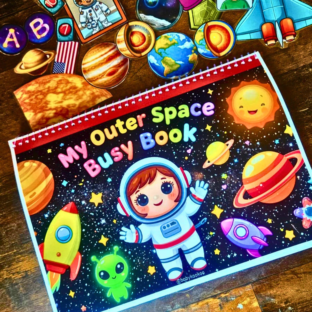 SPACE Busy Book, Printable Montessori Learning Binder, Toddler Busy ...