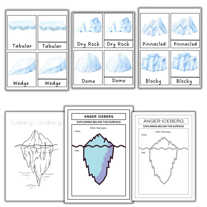 Iceberg Mini Unit, Winter Printable Activity, Antarctica Activity ...