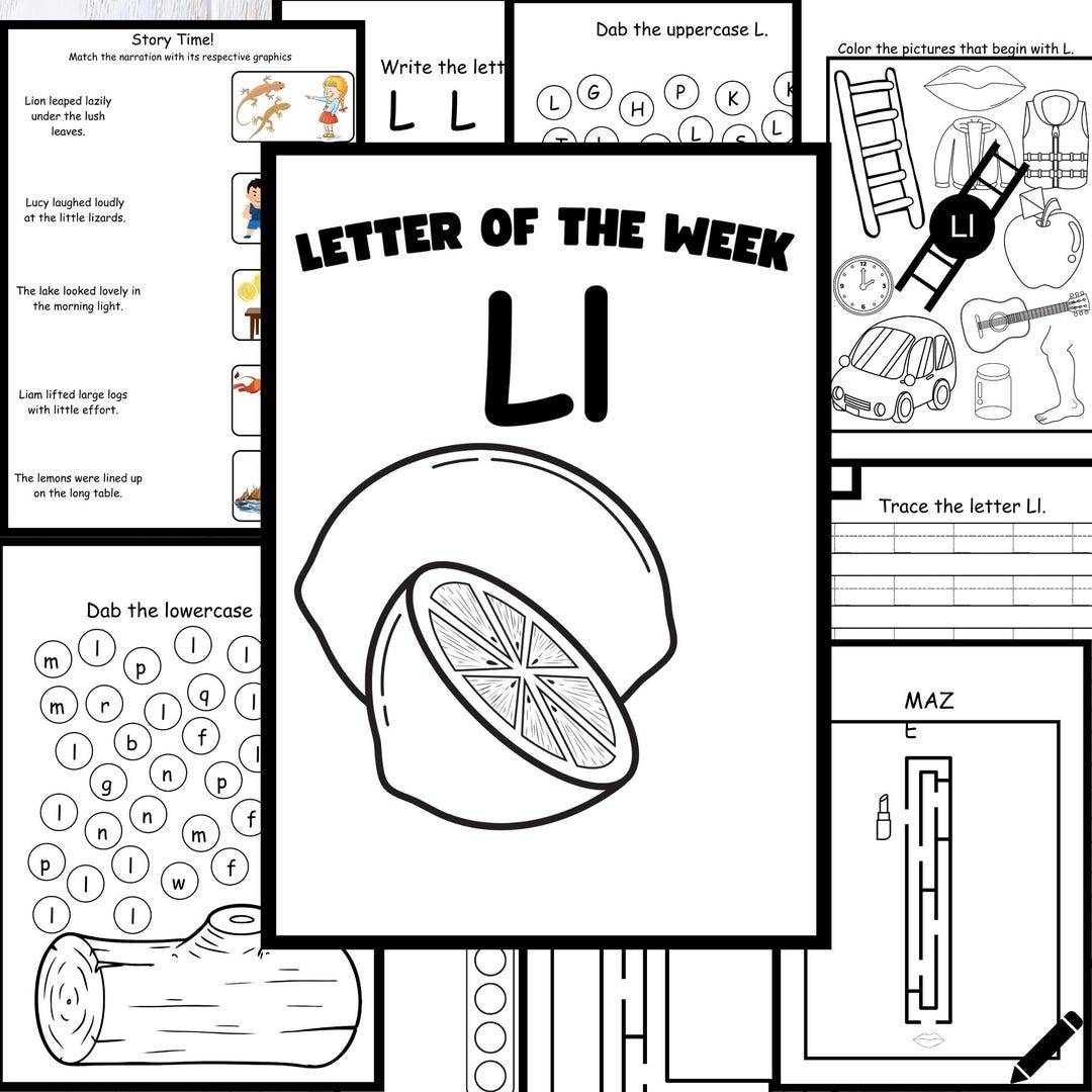 Letter of the Week Worksheets, Phonics Worksheets, Alphabet Binder ...